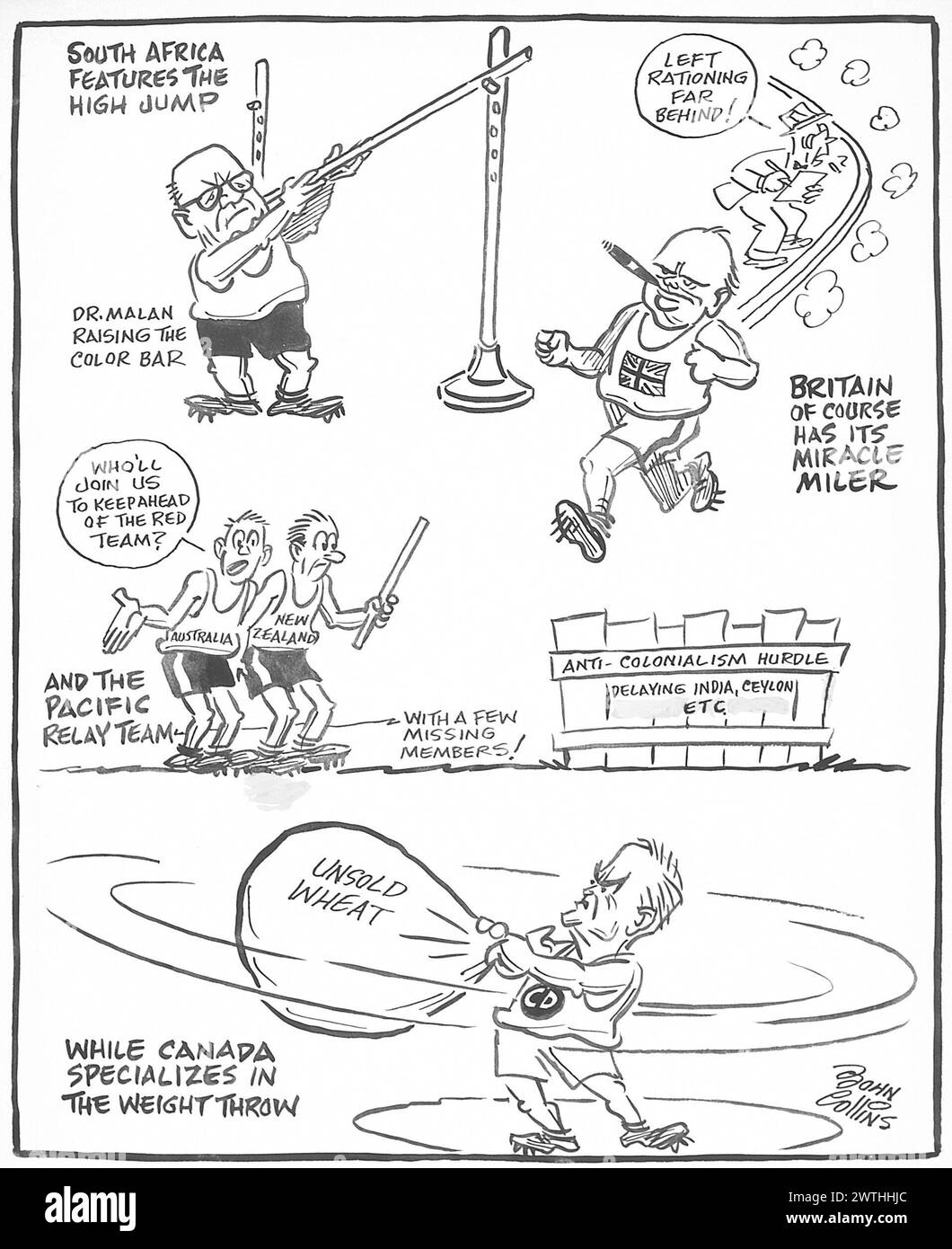 Cartoon - Political British Empire Games. John Collins (1917-2007 Stock ...