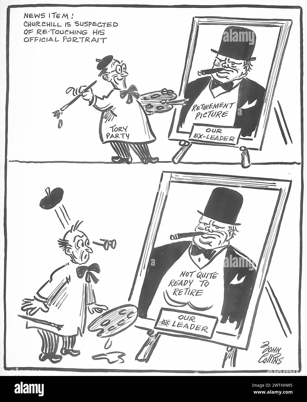 Cartoon - The Old Master. John Collins (1917-2007 Stock Photo - Alamy