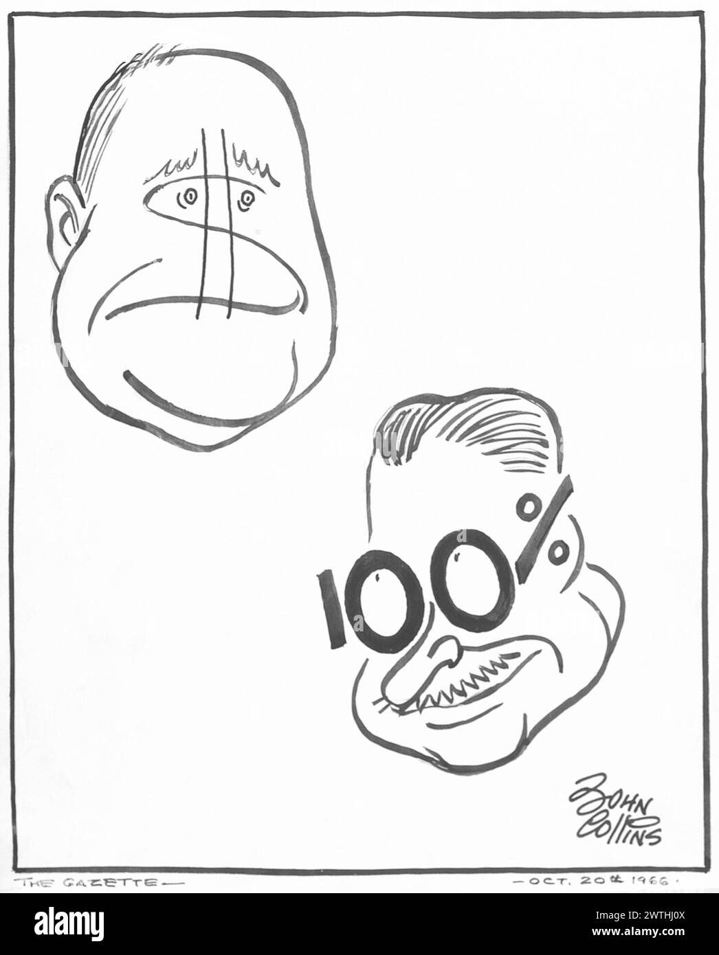 Cartoon - Mr. Sharp Meet Mr. Johnson John Collins (1917-2007 Stock ...
