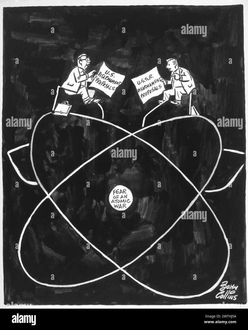 Cartoon - Common Meeting Ground. John Collins (1917-2007 Stock Photo ...