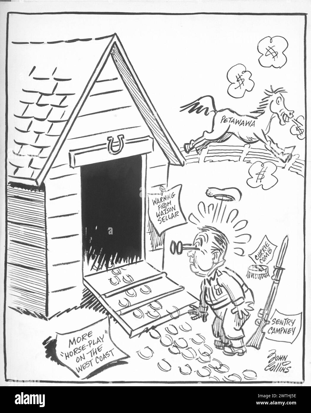 Cartoon - Isn't there Something about Locking Stable Doors ?. John ...