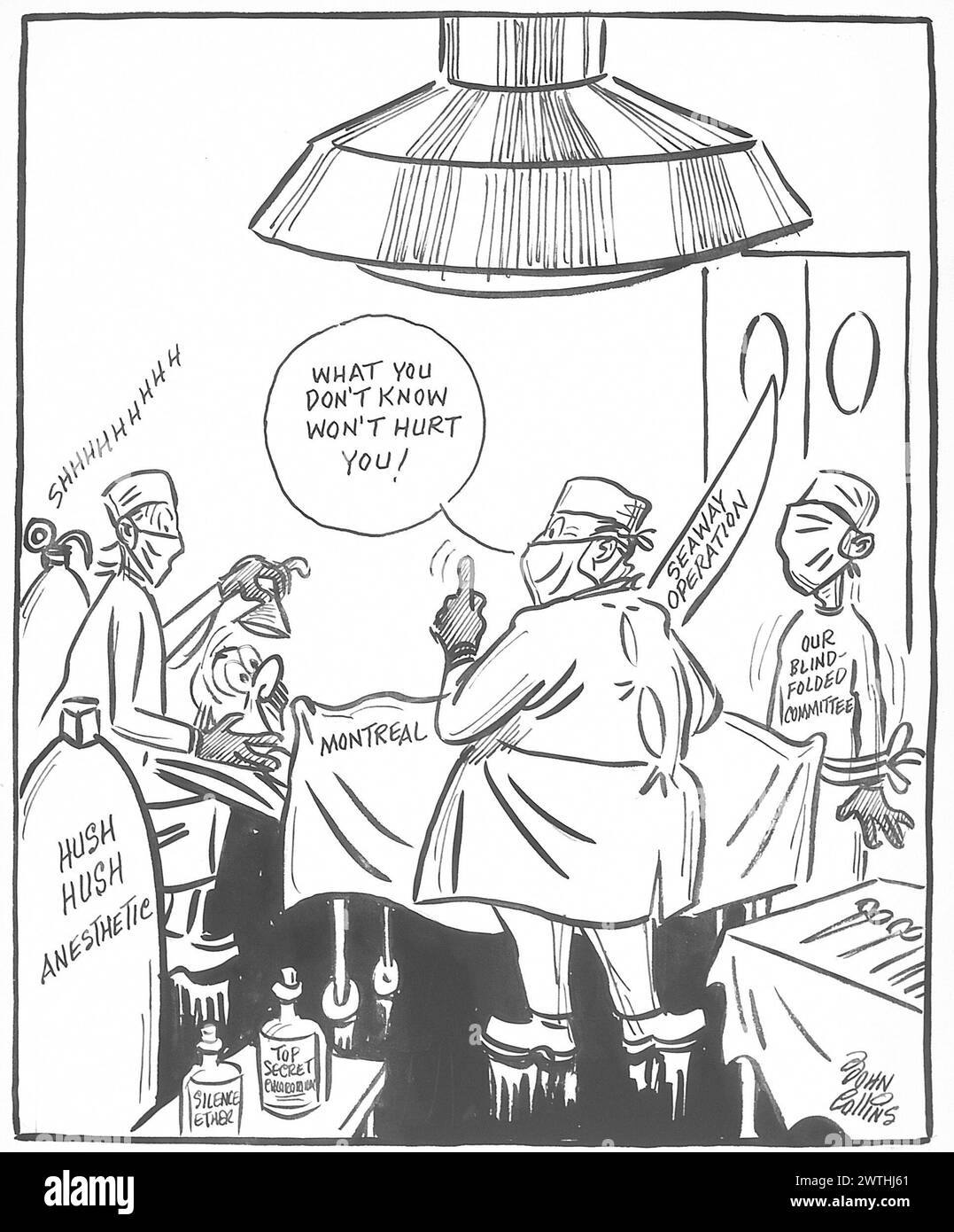 Cartoon - In the Seaway Operating Room. John Collins (1917-2007 Stock ...