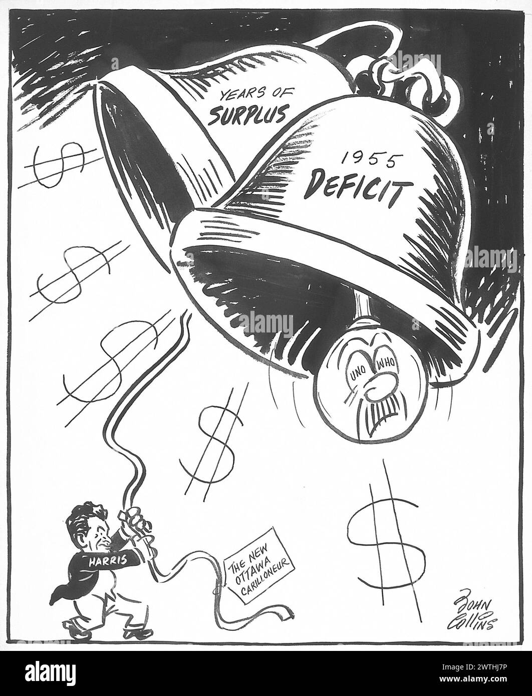 Cartoon - Ringing Out the Old-Ringing In the New. John Collins (1917 ...