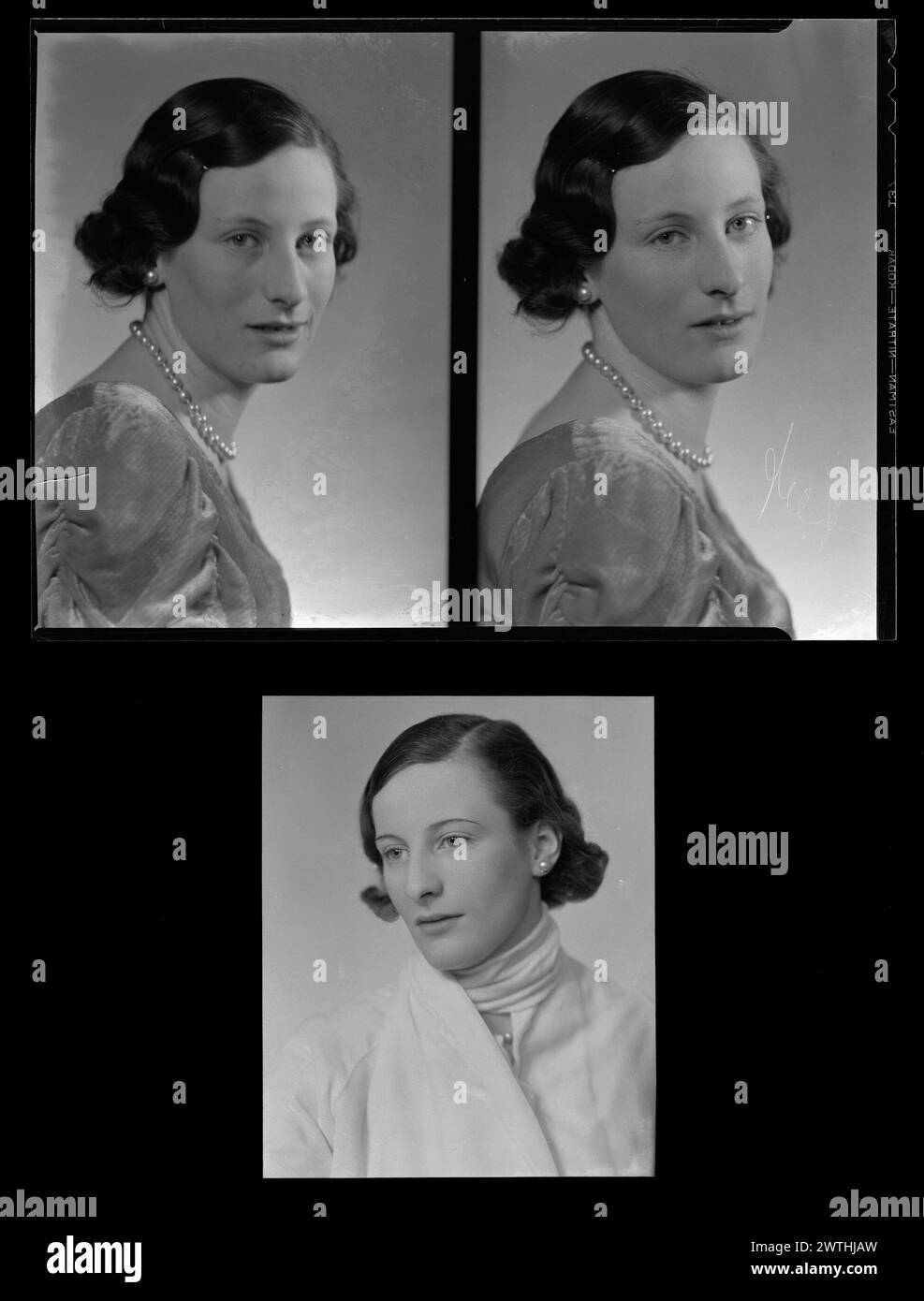 Woman; inscribed 'Miss Francis O'Sullivan' Nitrate negatives, gelatin ...