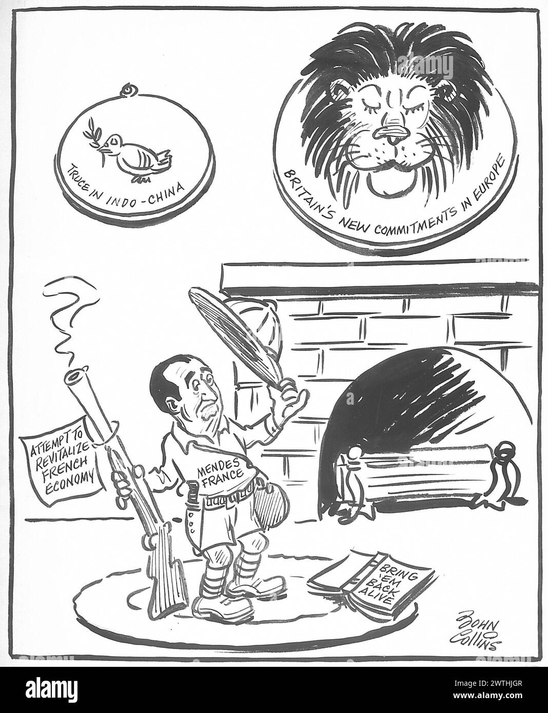 Cartoon - Big Game Hunter. John Collins (1917-2007 Stock Photo - Alamy