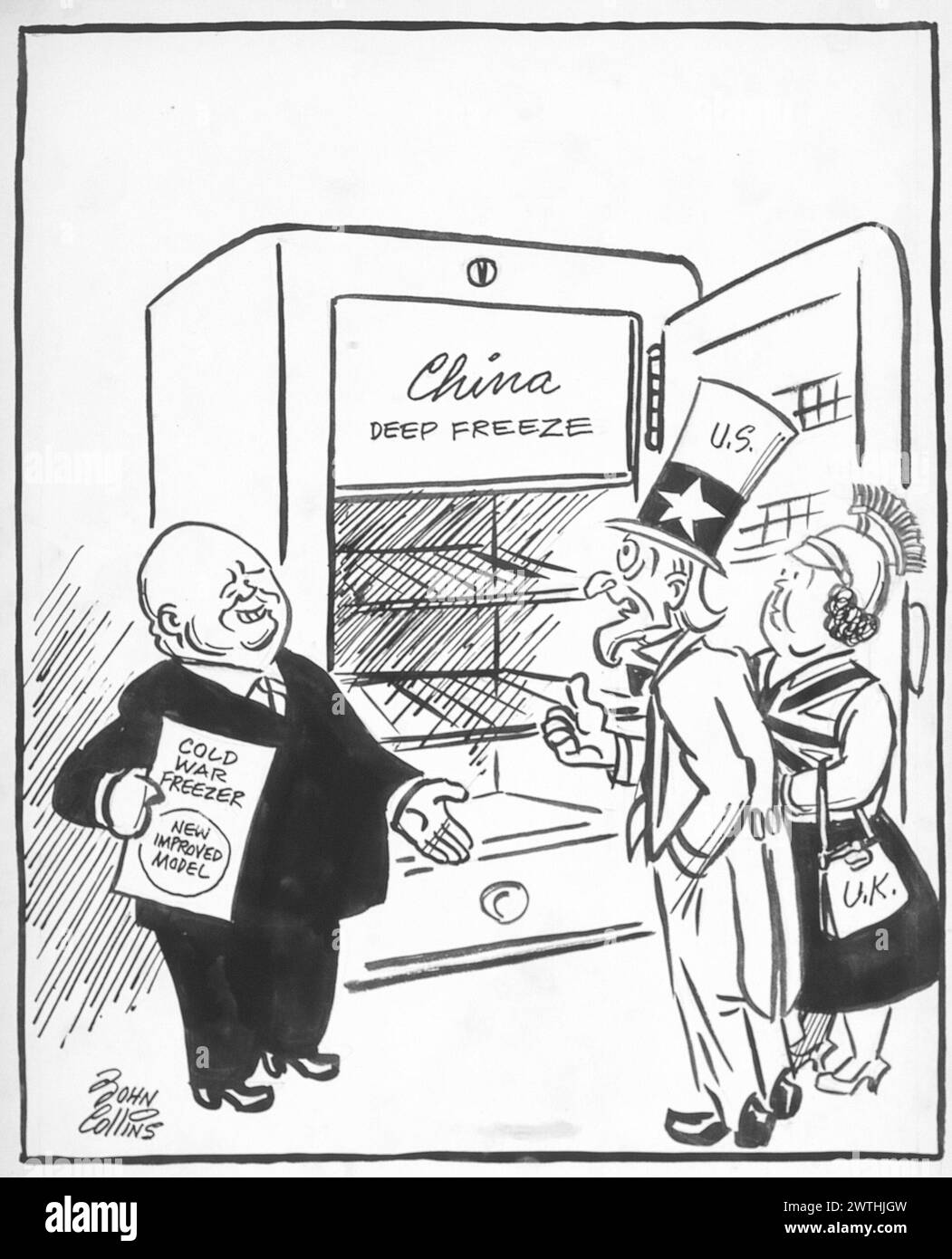 Cartoon - "Does that Compartment Defrost Too ?". John Collins (1917 ...