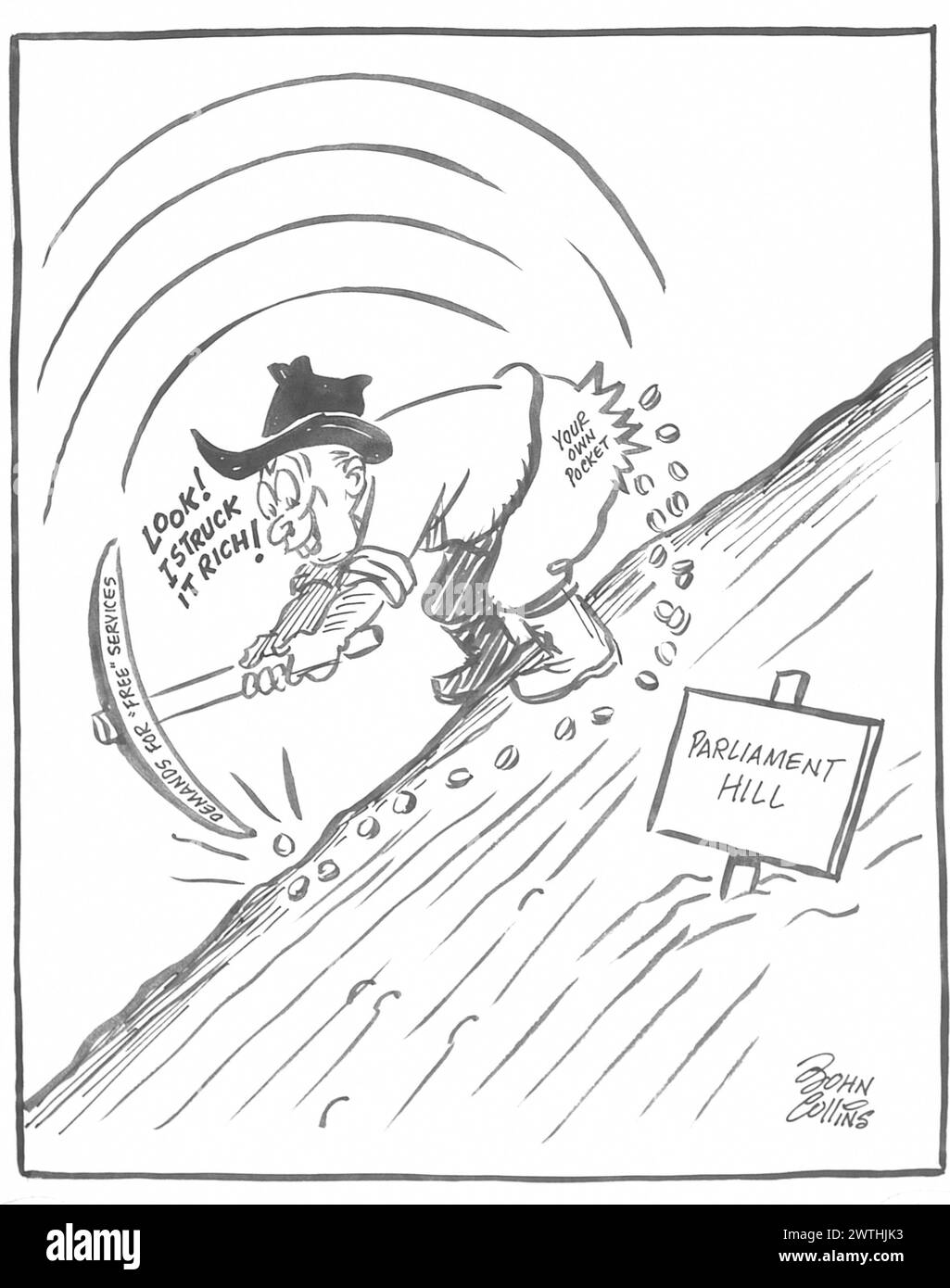Cartoon - Fool's Gold. John Collins (1917-2007 Stock Photo - Alamy