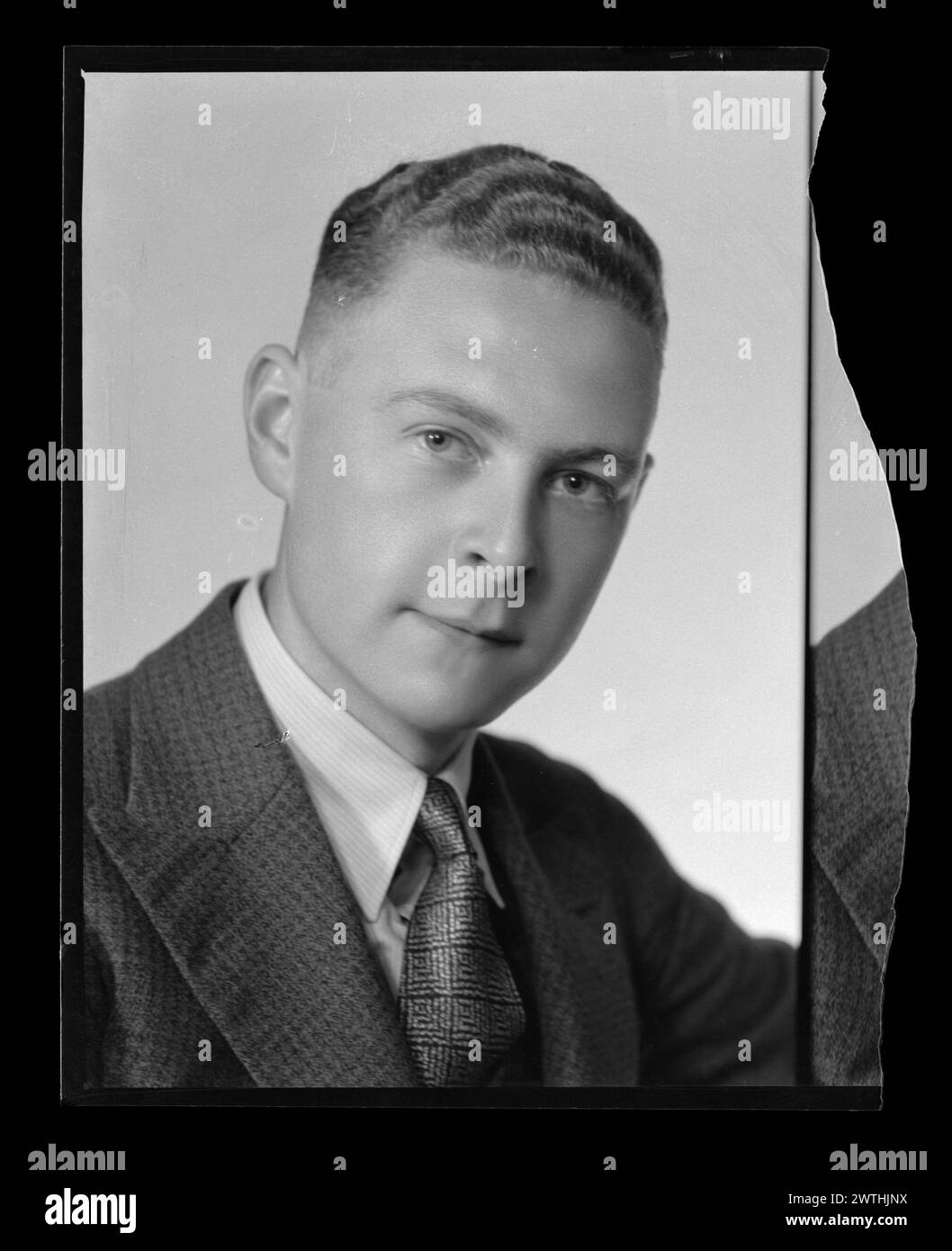 Man; inscribed 'Mr Greenwood' gelatin silver negatives, black-and-white ...