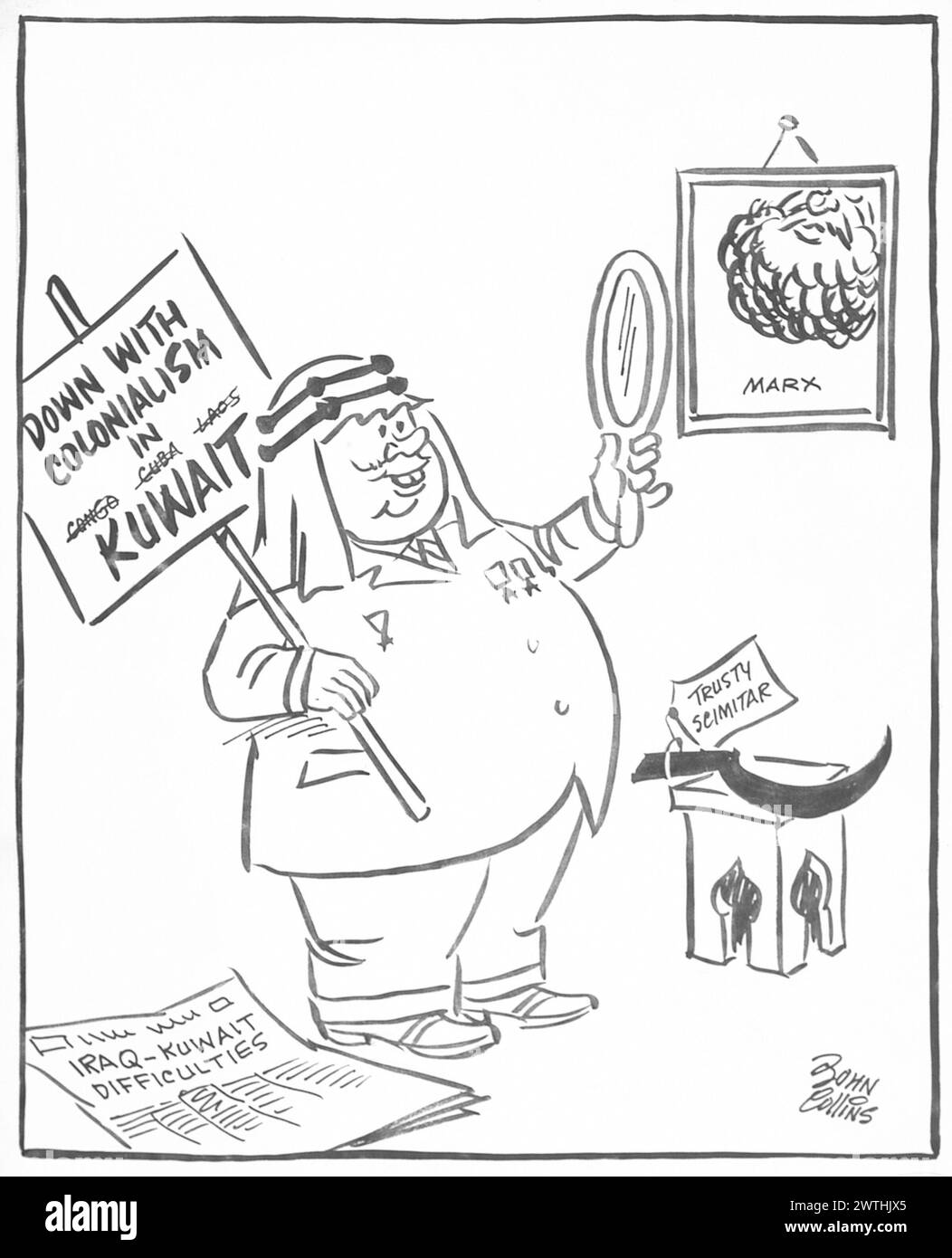 Cartoon - "By the Beard of the Prophet-We Arabs Must Stick Together ...