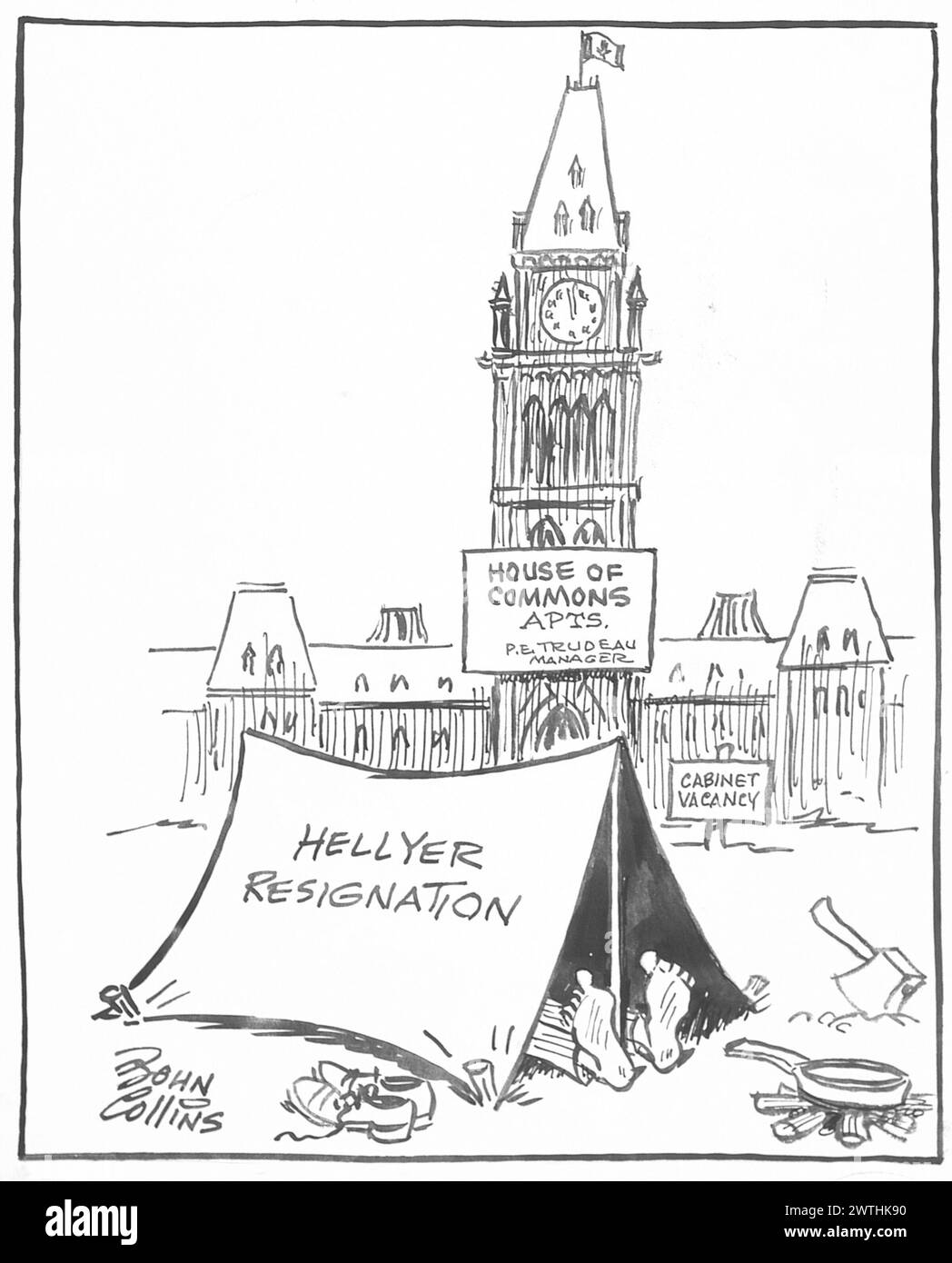 Cartoon - Housing Problem. John Collins (1917-2007 Stock Photo - Alamy