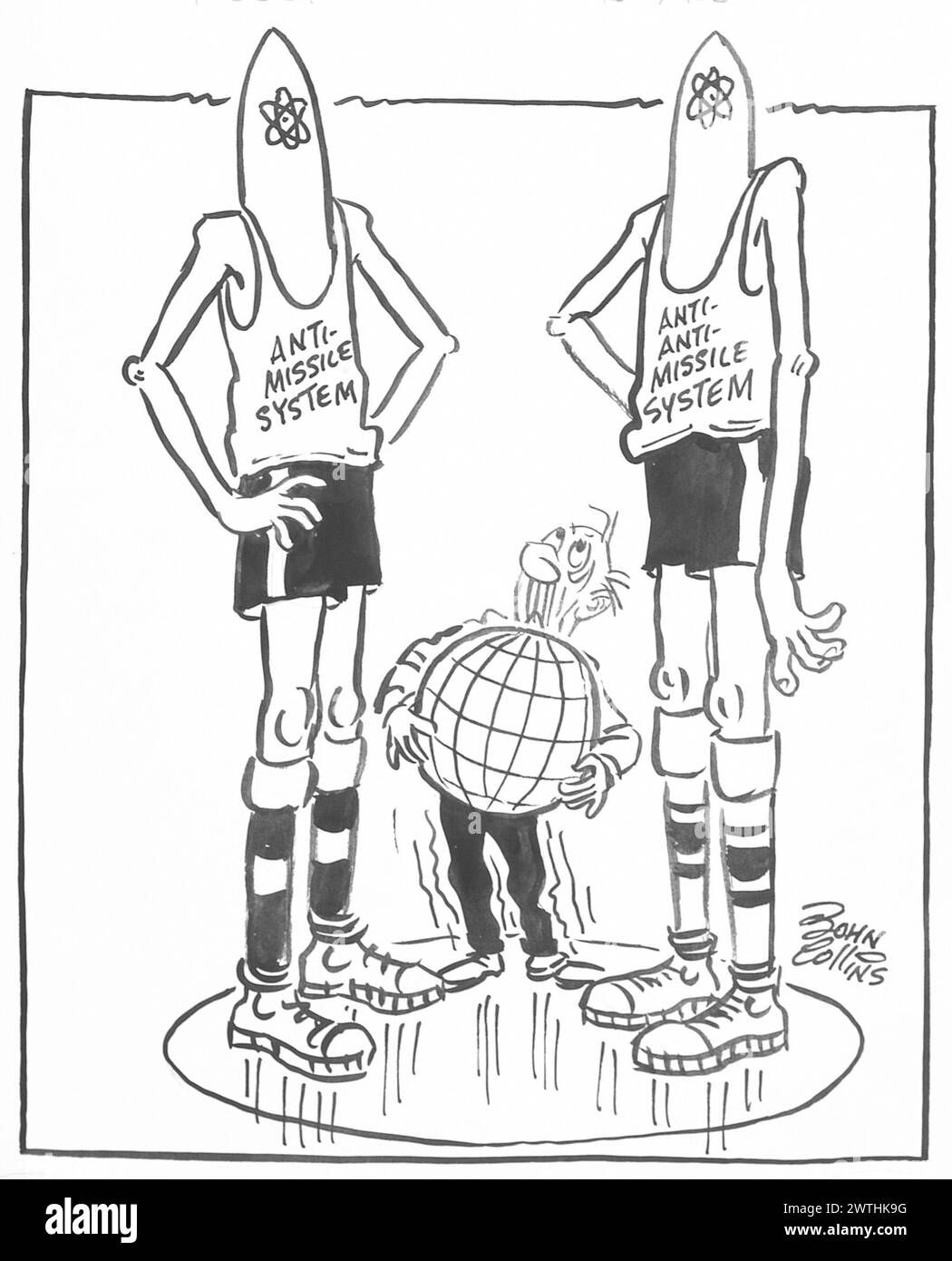 Cartoon - Bigger and Bigger and-. John Collins (1917-2007 Stock Photo ...