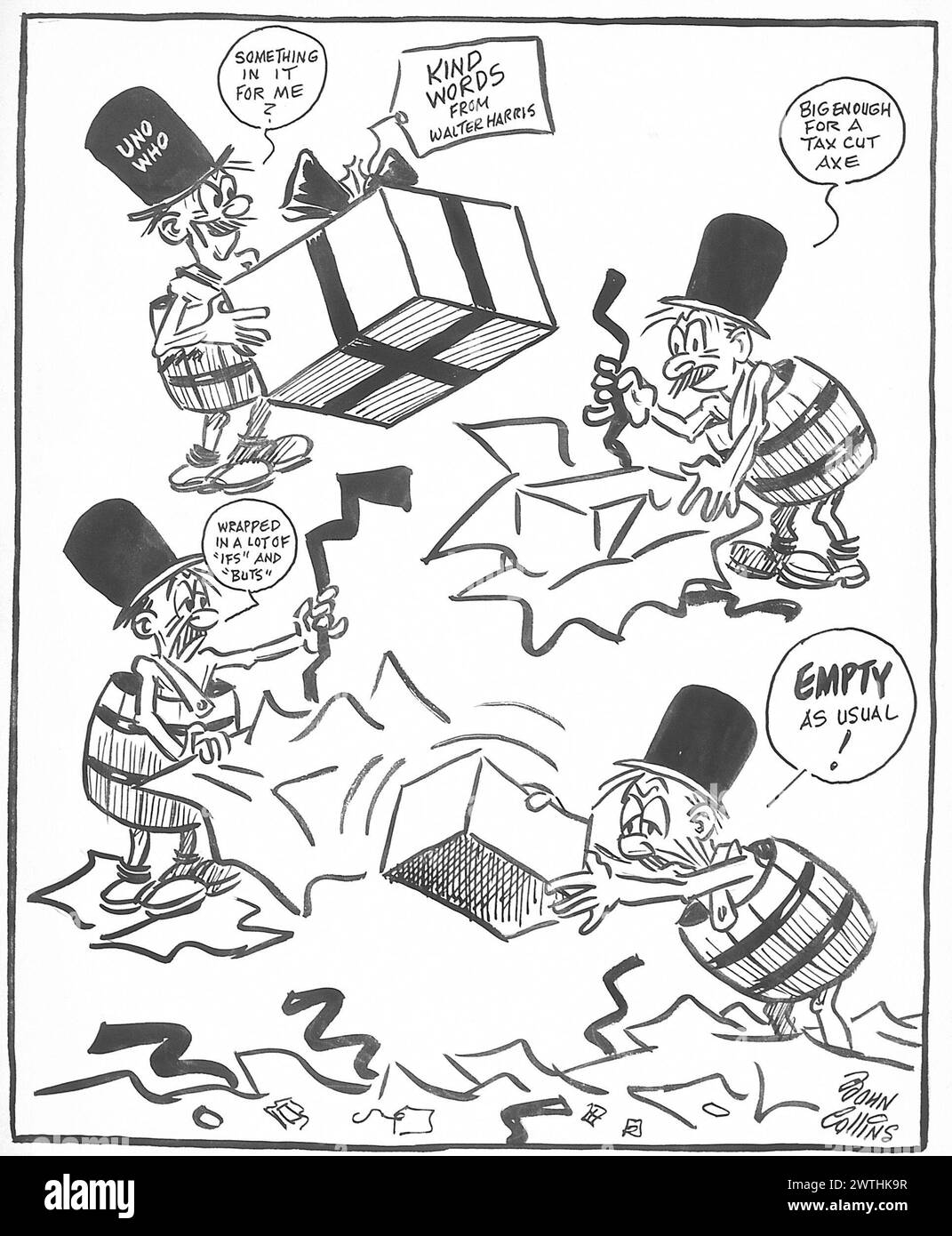 Cartoon - All Wrappings. John Collins (1917-2007 Stock Photo - Alamy