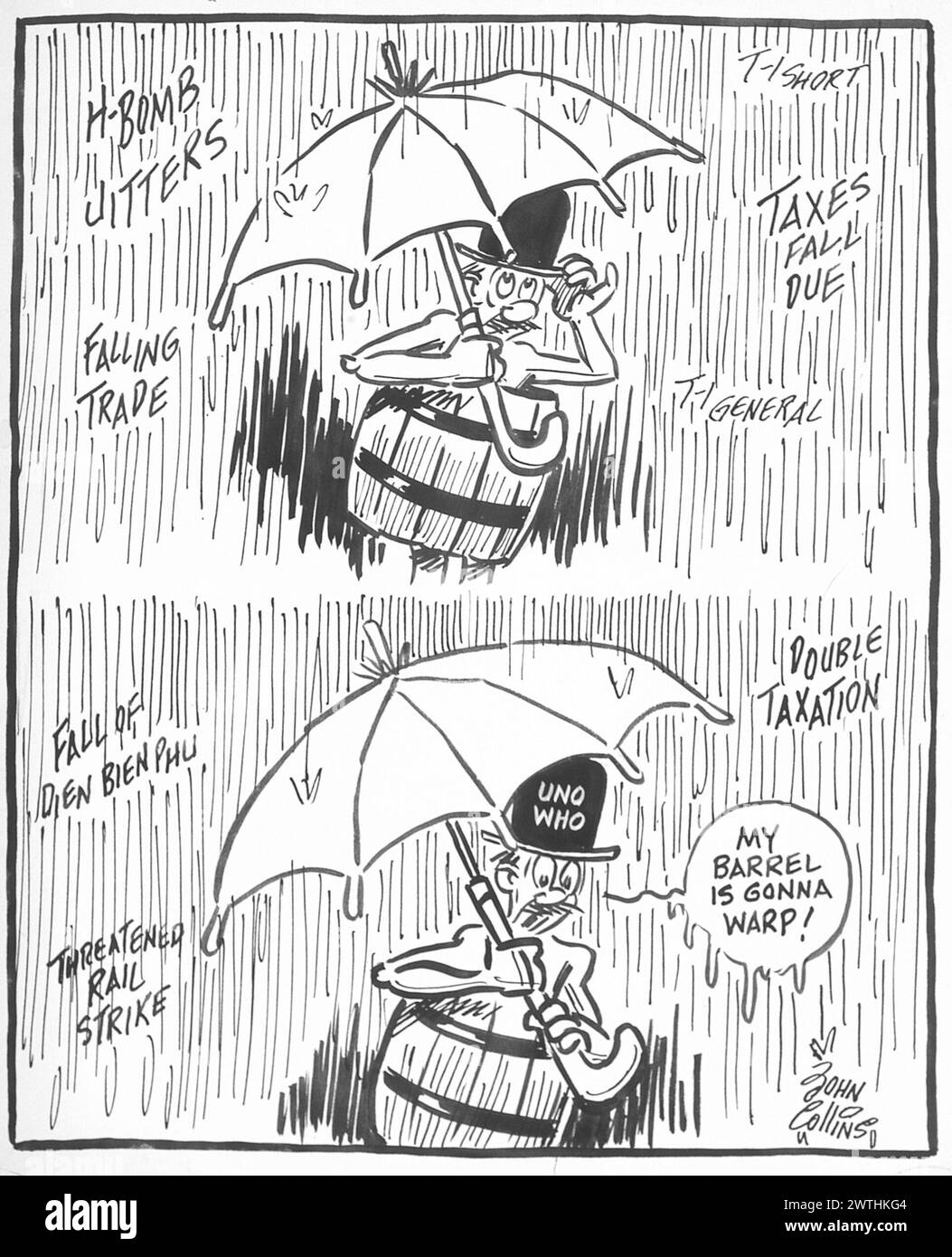 Cartoon - April Showers Bring May Showers. John Collins (1917-2007 ...