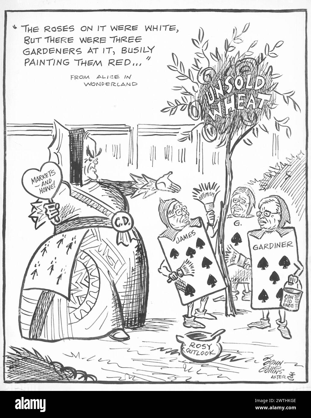 Cartoon - More Adventures in Wonderland. John Collins (1917-2007 Stock ...