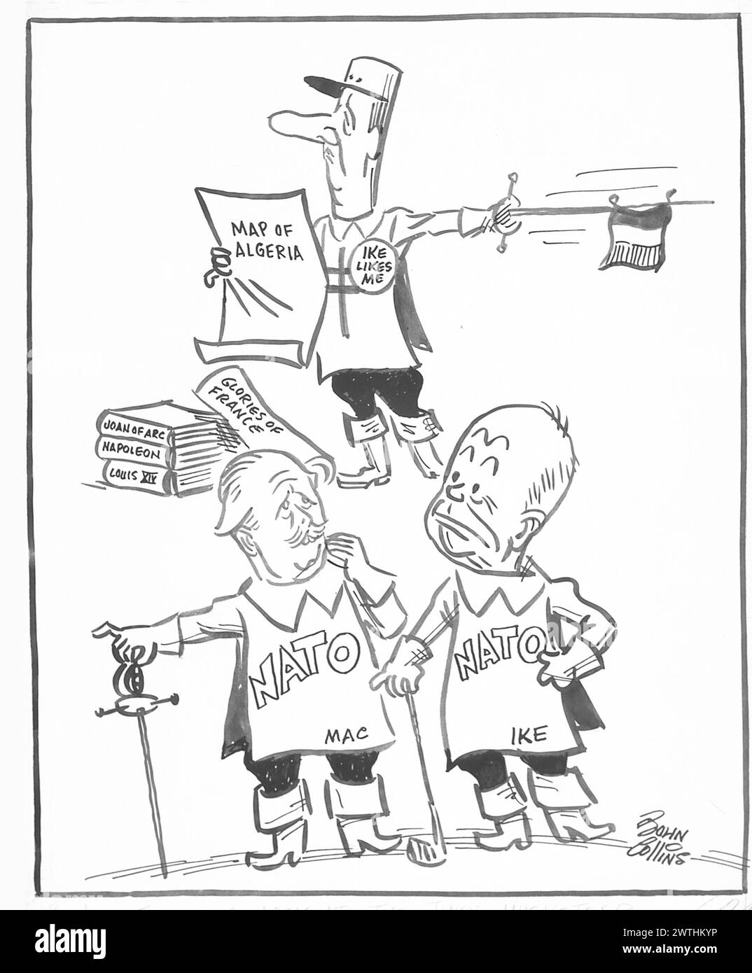Cartoon - Taking a Look at the Third Musketeer. John Collins (1917-2007 ... Cartoon - Taking a Look at the Third Musketeer. John Collins (1917-2007 ...