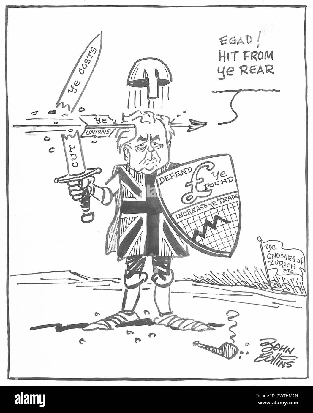 Cartoon - Harold at Hastings. John Collins (1917-2007 Stock Photo - Alamy