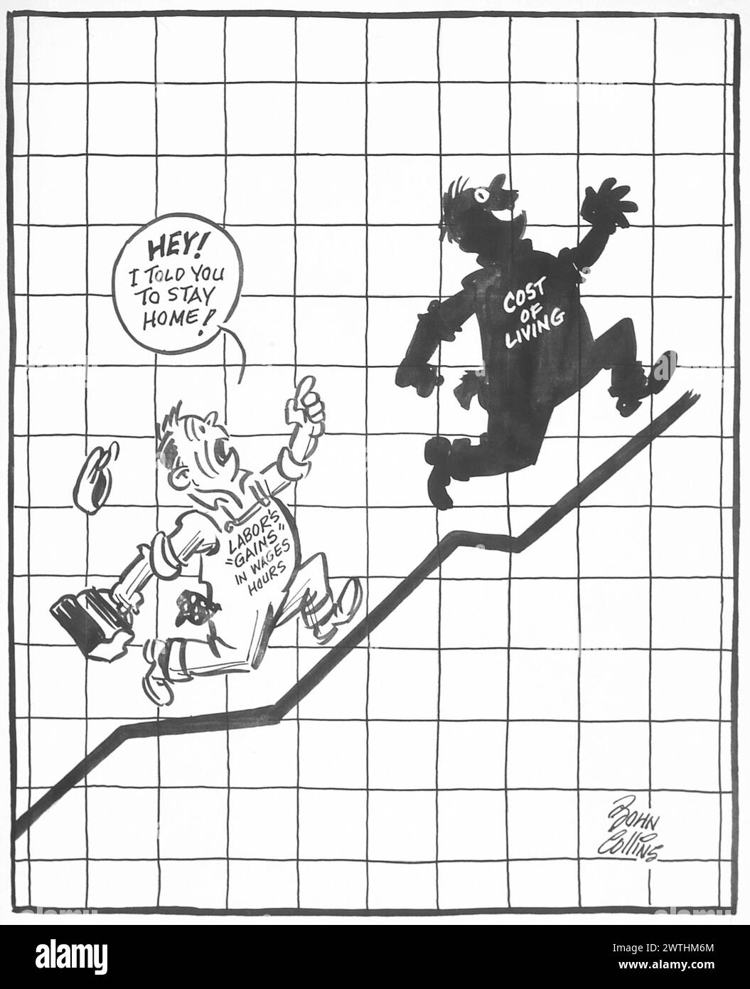 Cartoon - The Misbehaving Shadow. John Collins (1917-2007 Stock Photo ...