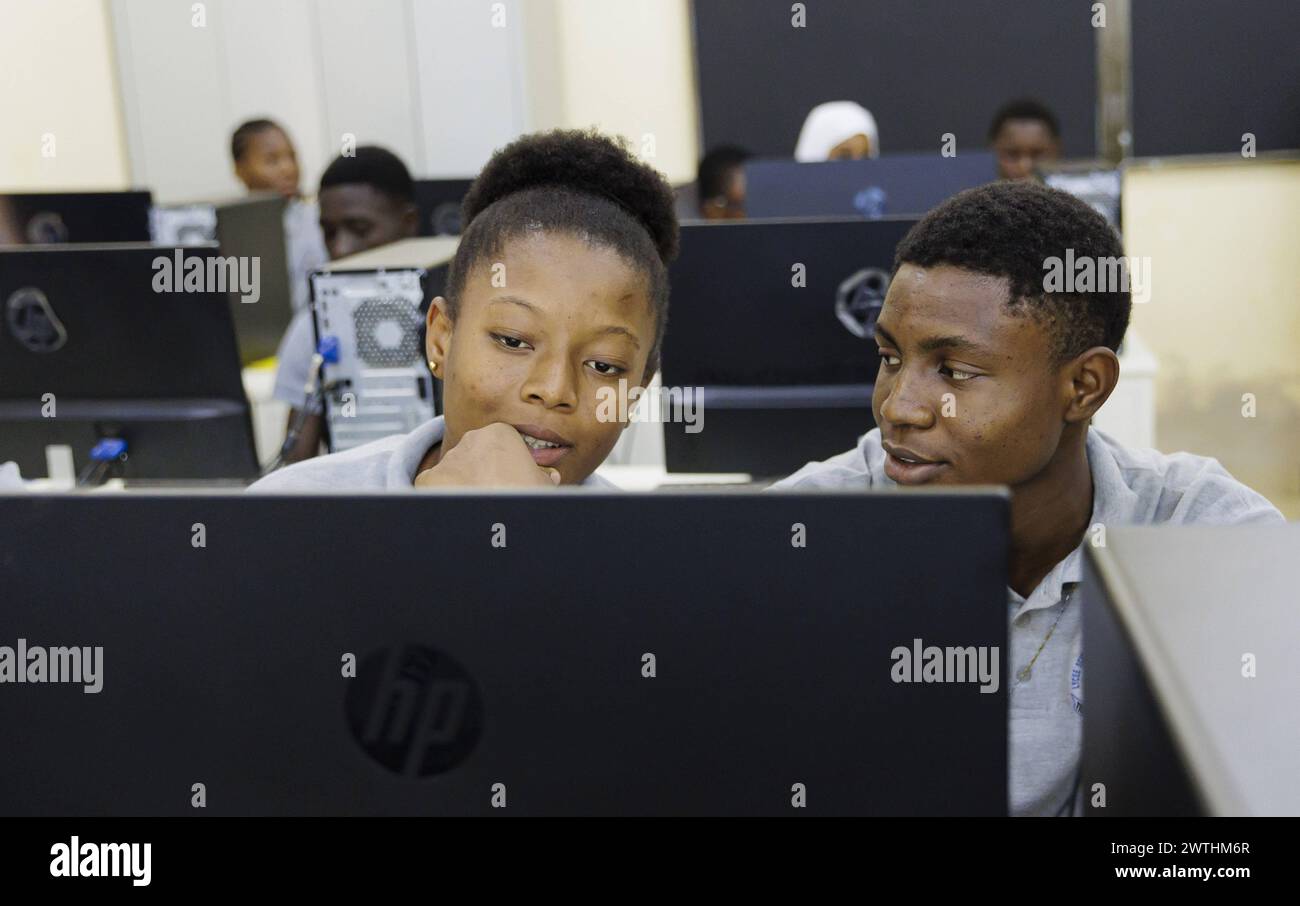 Wissenschaftliches Gymnasium in Burkina Faso in Ouagadougou, 05.03.2024. Die Schule wird durch ...