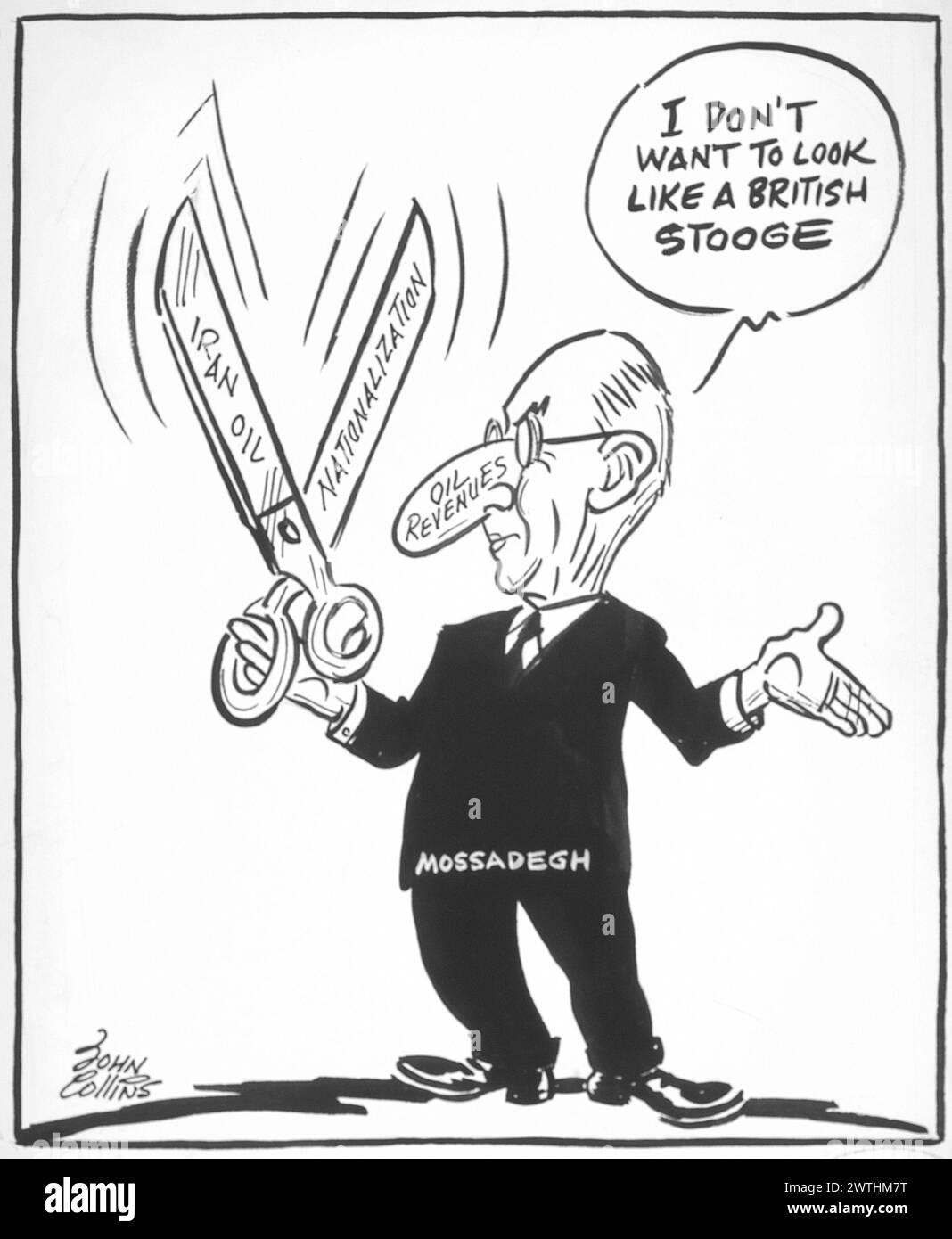 Cartoon - Cutting Off His Nose to Spite His Face. John Collins (1917 ...