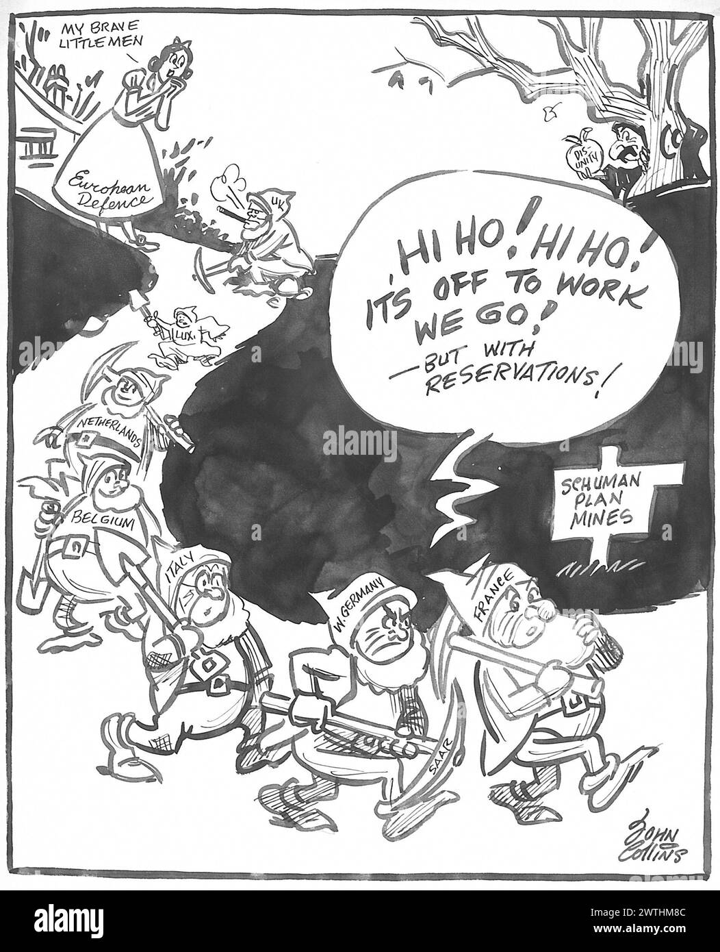 Cartoon - Snow White and the Seven Dwarfs. John Collins (1917-2007 ...