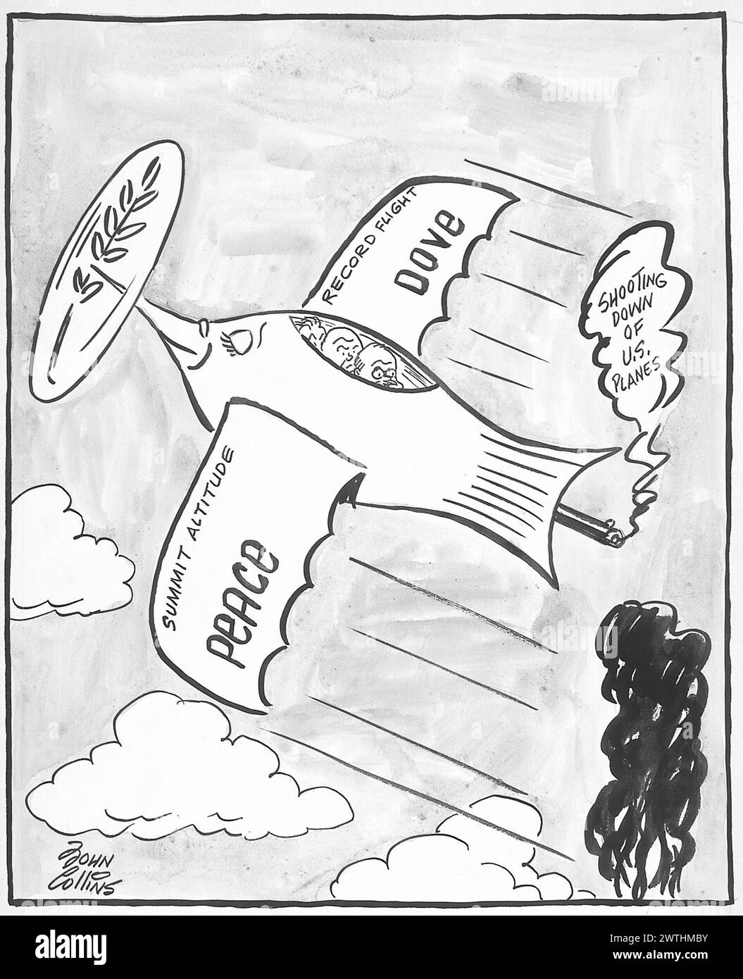 Cartoon - Equipped with a Tail-Gunner. John Collins (1917-2007 Stock ...