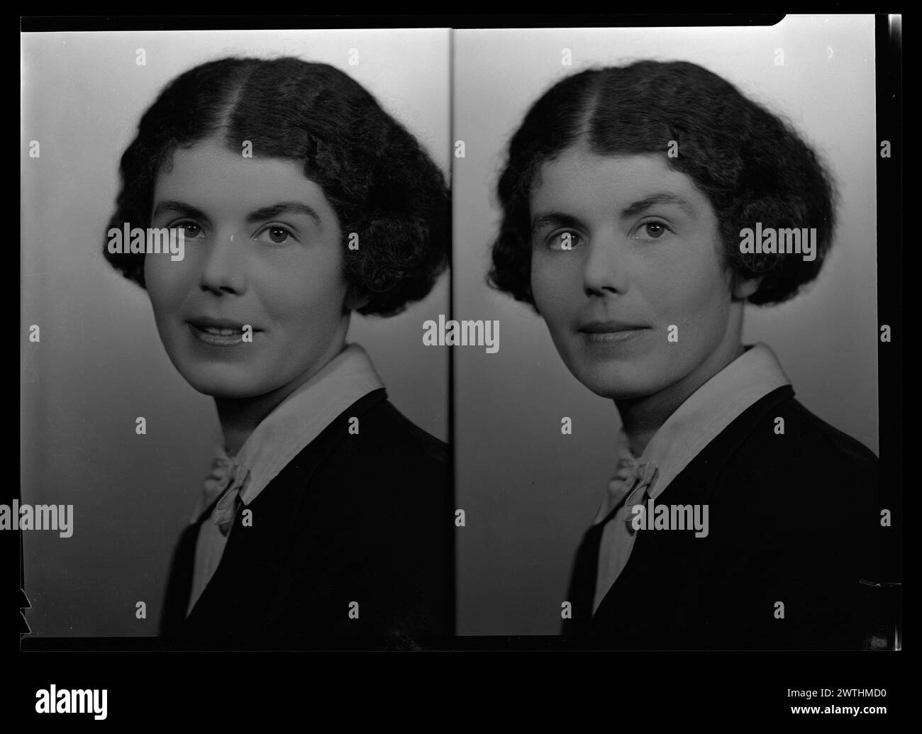 Mrs CH Vallance black-and-white negatives, studio portraits, gelatin ...