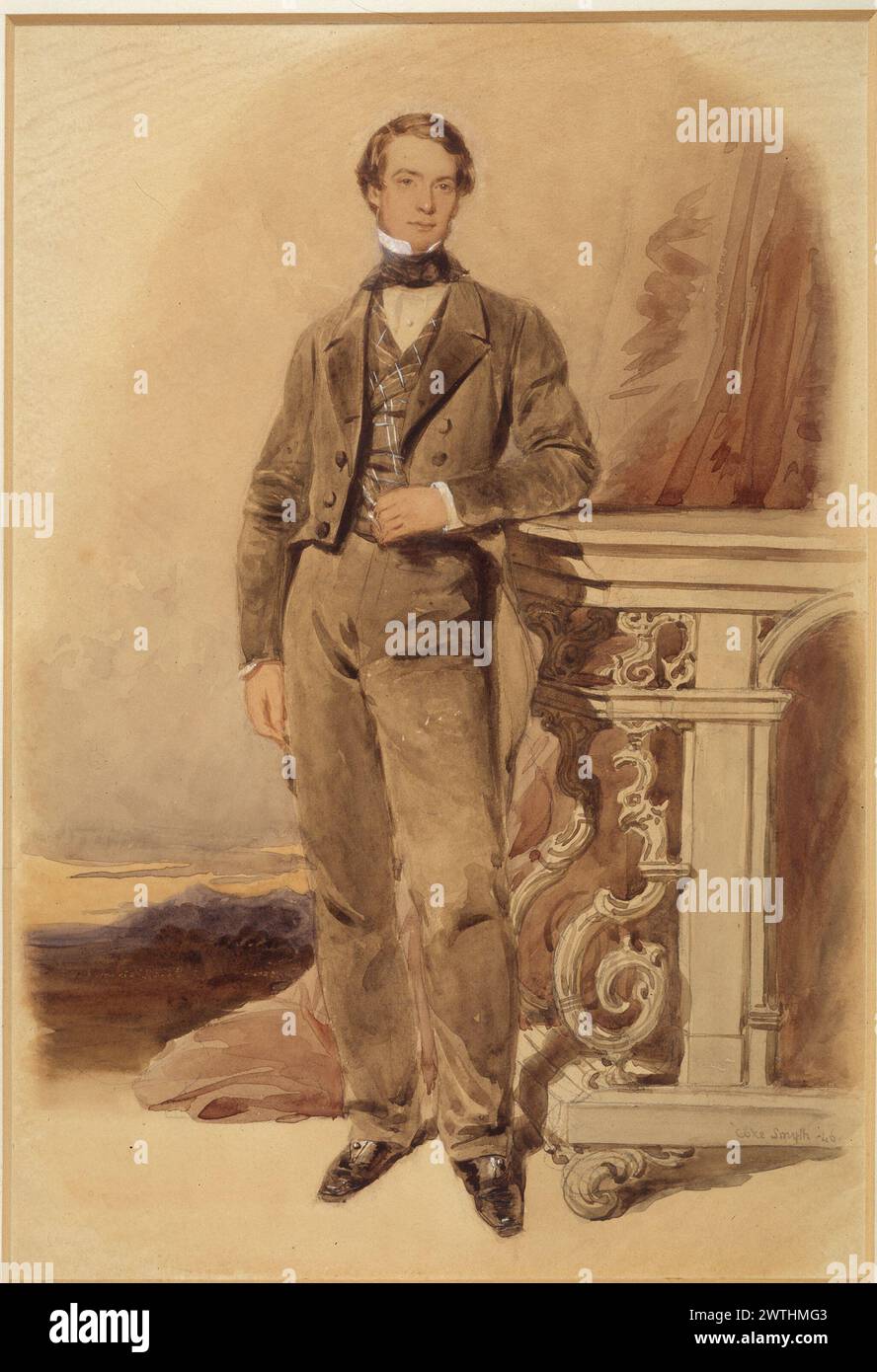 Watercolour - Self-portrait of Coke Smyth, 1846 John Richard Coke Smyth ...