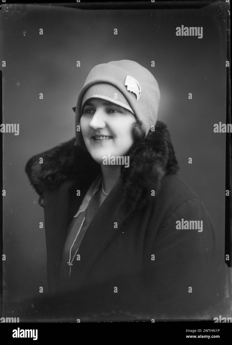 Woman, inscribed Miss McCarthy Coupon 1/2 doz PC in fold studio ...