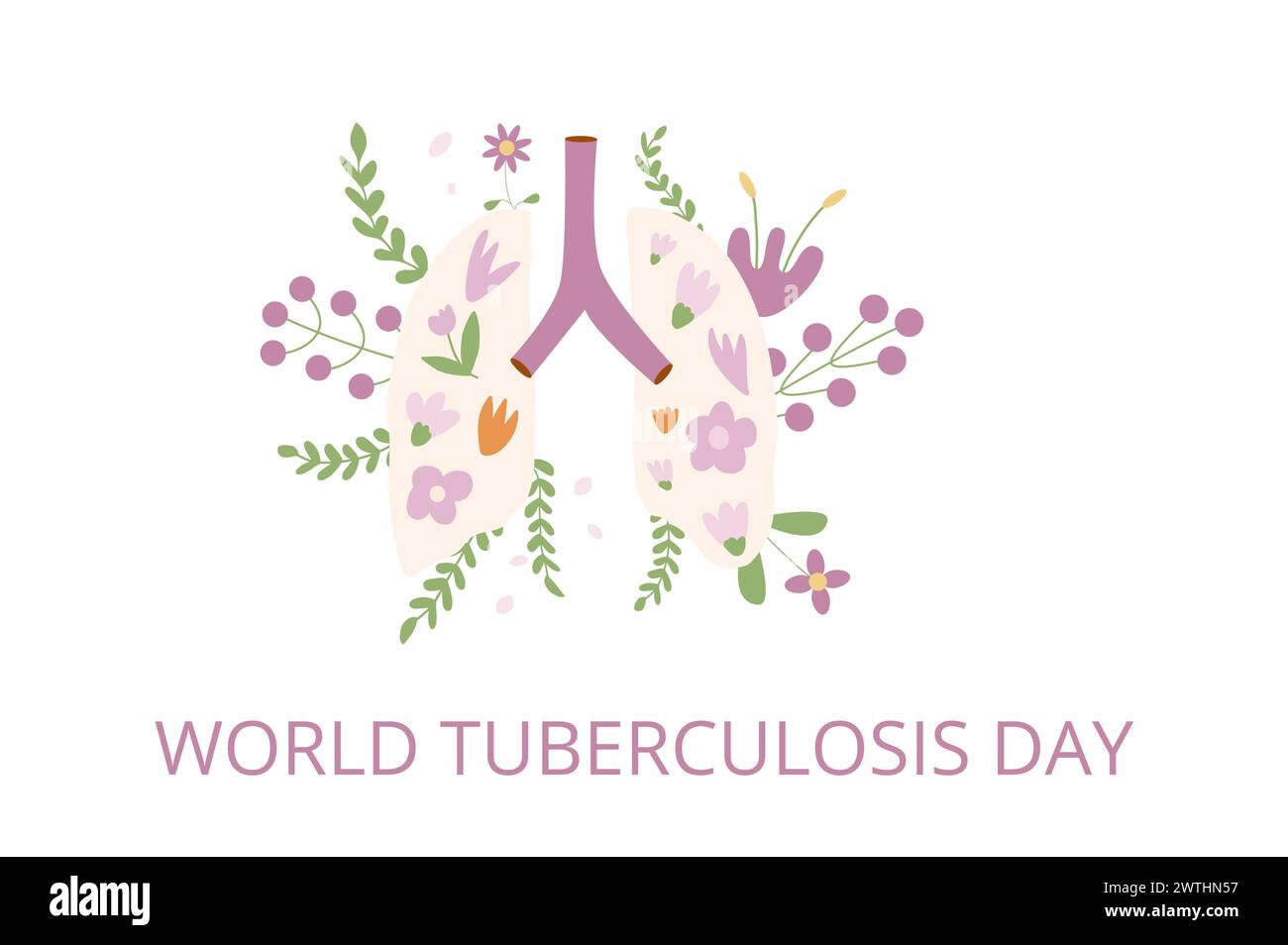 World tuberculosis day banner template. Awareness about disease. Vector ...