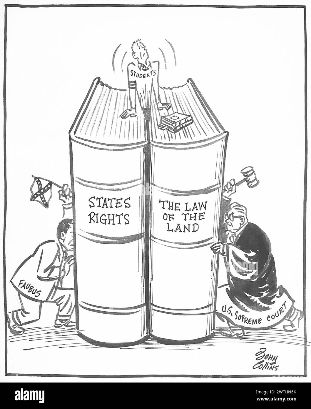 Cartoon - Book Ends. John Collins (1917-2007 Stock Photo - Alamy