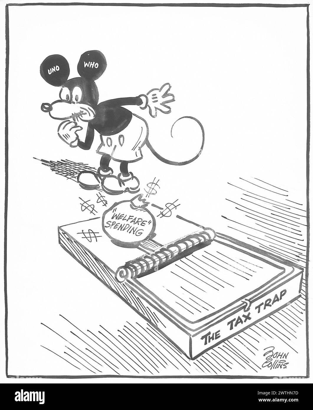 Cartoon - The Golden Trap. John Collins (1917-2007 Stock Photo - Alamy