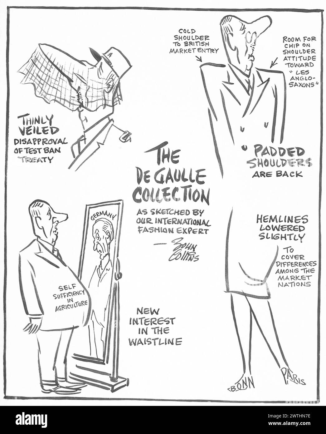 Cartoon - Paris Styles. John Collins (1917-2007 Stock Photo - Alamy