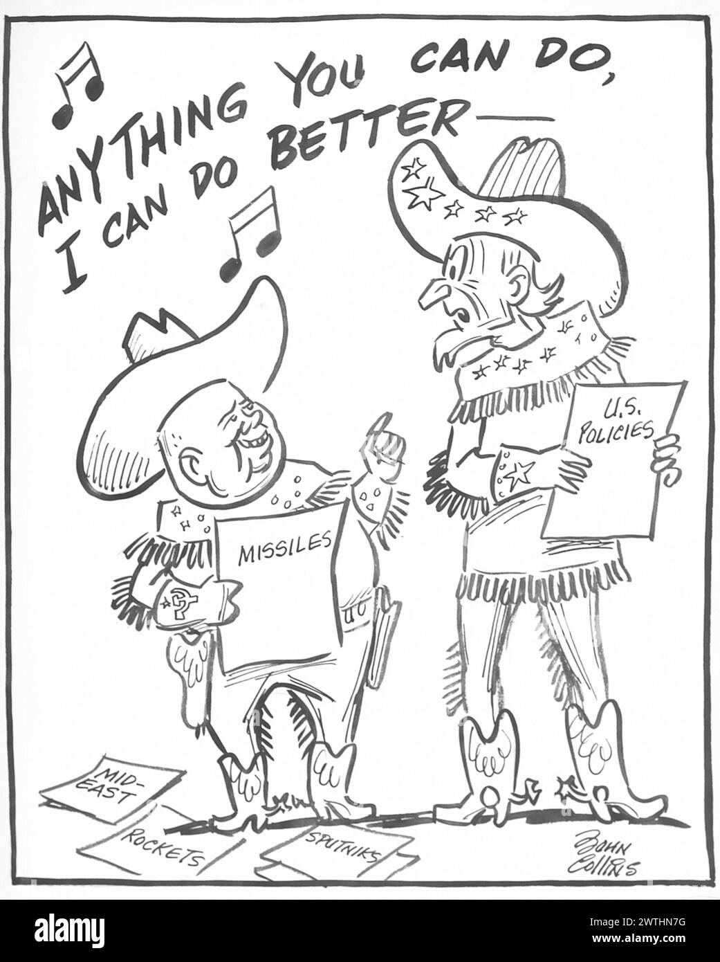 Cartoon - Sammy, Get Your Gun-. John Collins (1917-2007 Stock Photo - Alamy