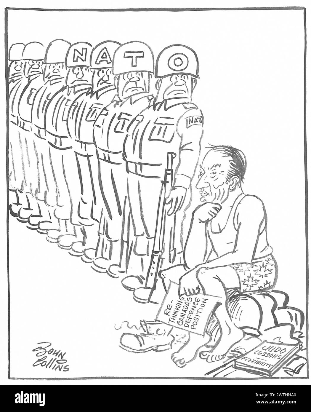 Cartoon - The Thinker. John Collins (1917-2007 Stock Photo - Alamy