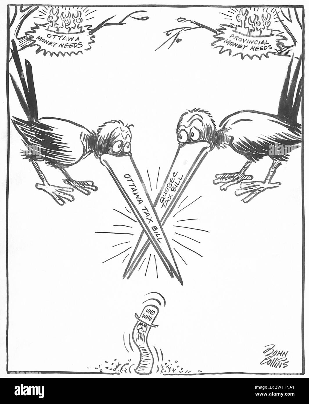 Cartoon - The Early Birds and the Worm. John Collins (1917-2007 Stock ...