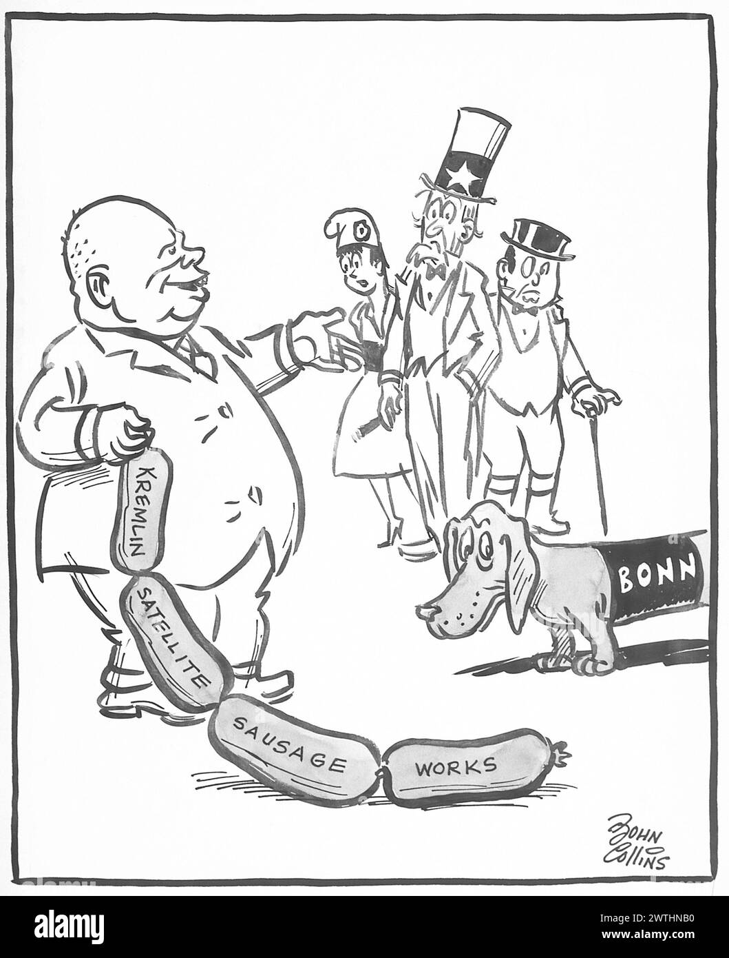 German unification cartoon hi-res stock photography and images - Alamy