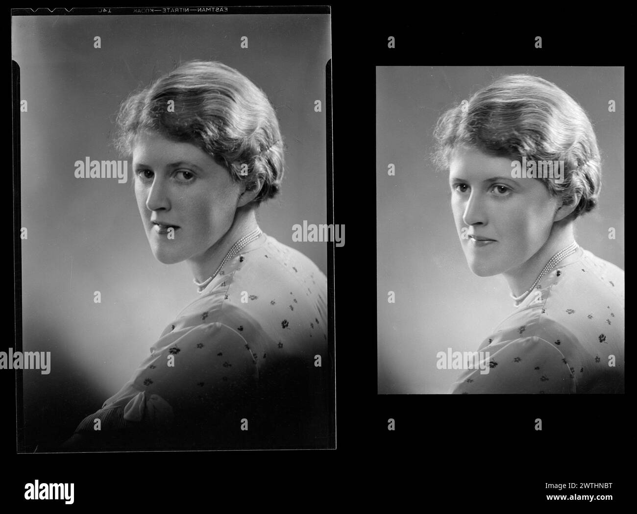 Woman; inscribed 'Miss Olphent' Nitrate negatives, gelatin silver ...