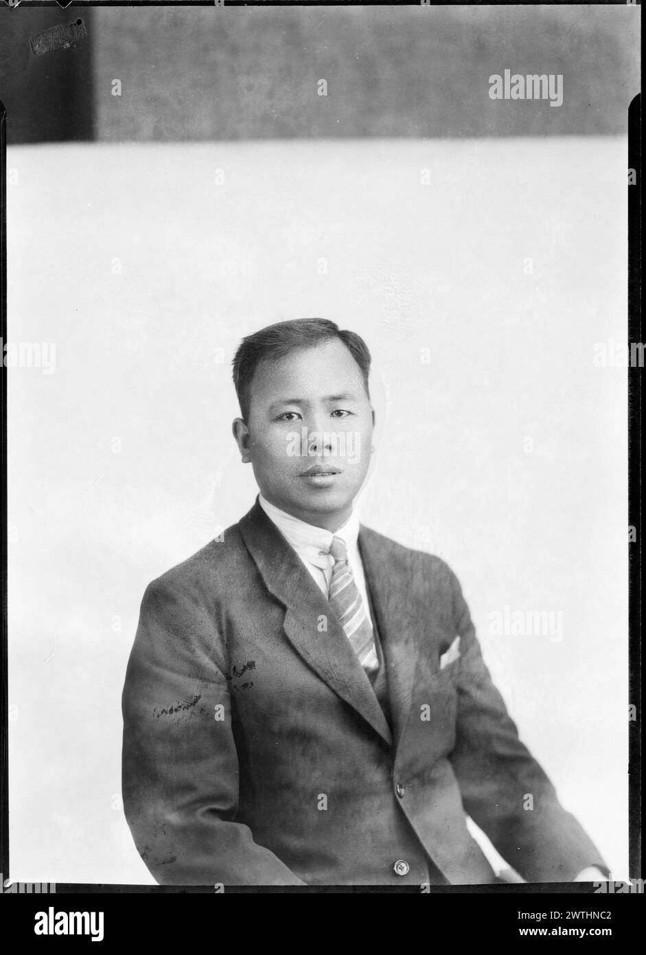 Young man black-and-white negatives, gelatin silver negatives, studio ...