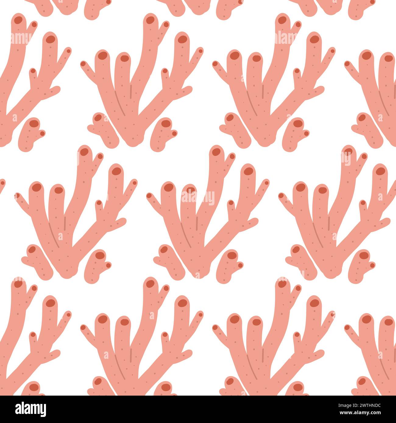 Coral reef seamless pattern. Sea underwater elements endless background ...