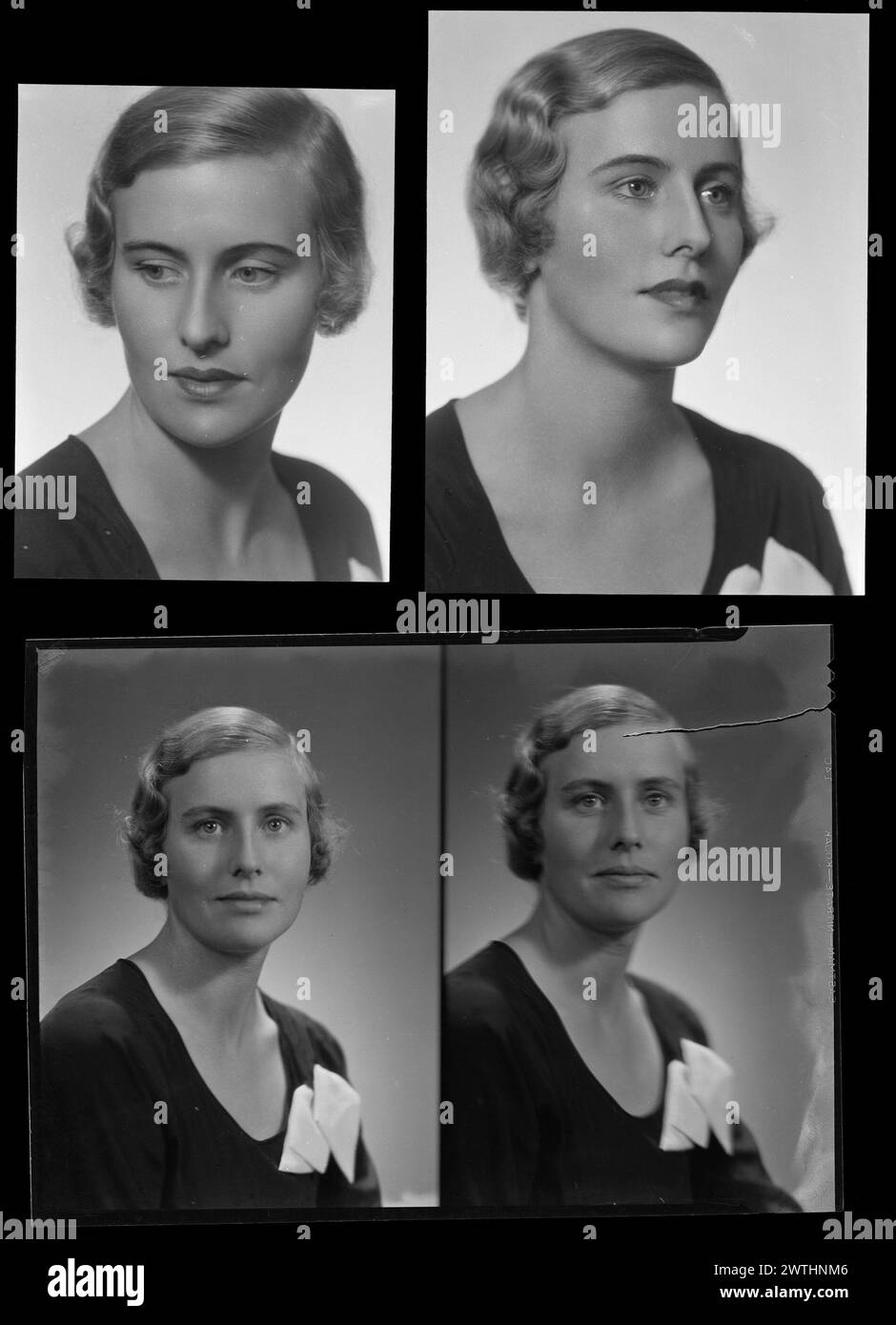Woman; inscribed 'Miss Bowen-Graham' Nitrate negatives, gelatin silver ...