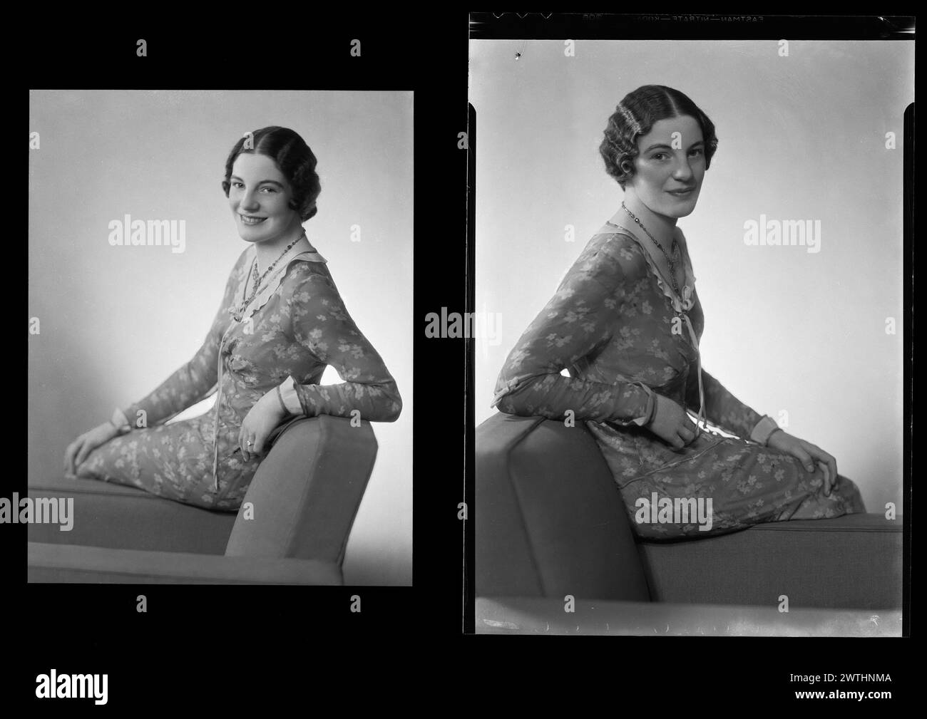 Woman; inscribed 'Miss Thomas' Nitrate negatives, gelatin silver ...
