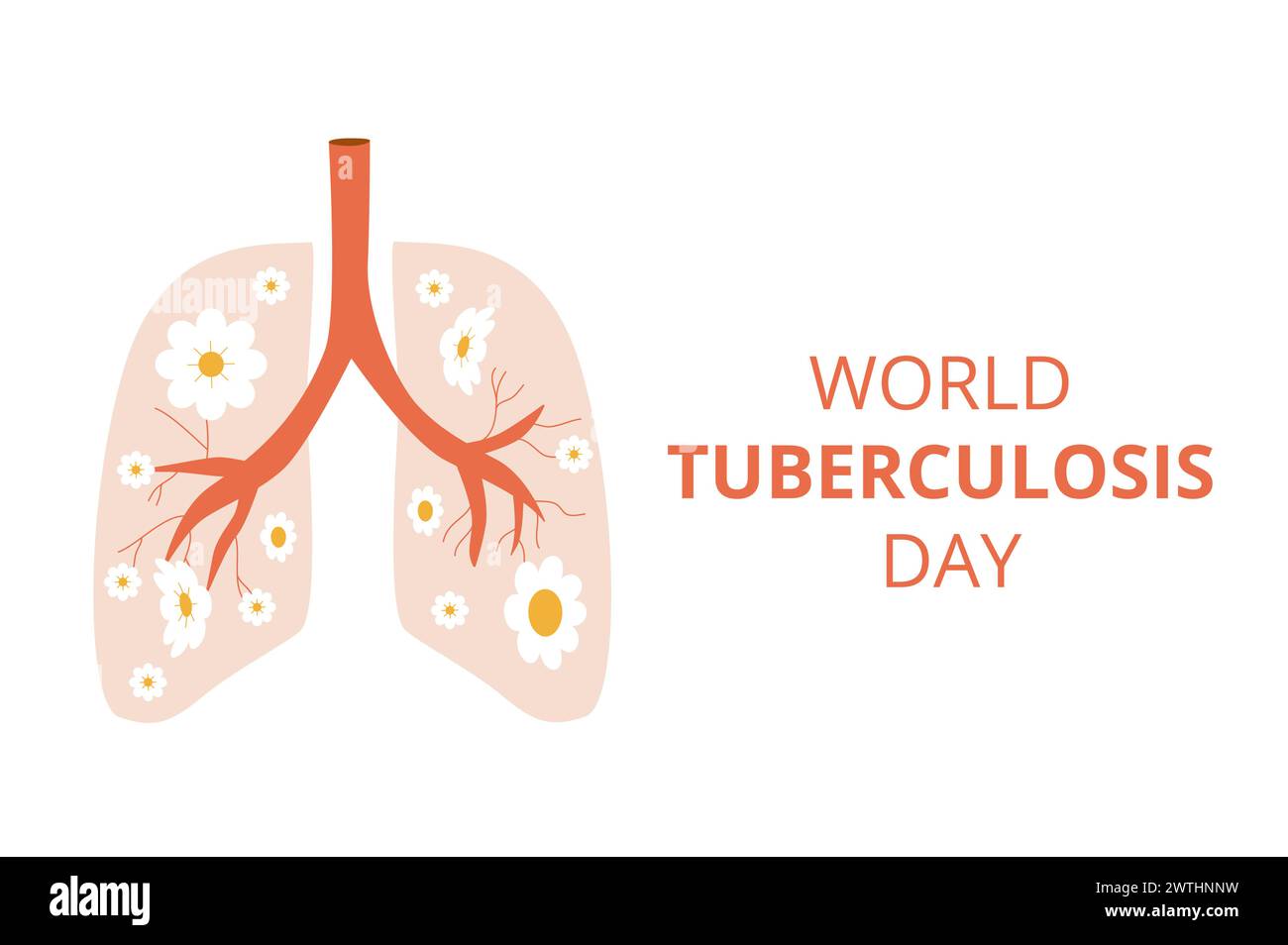 World tuberculosis day banner template. Awareness about disease. Vector ...