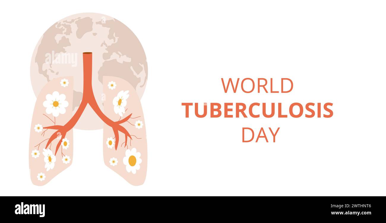 World tuberculosis day banner template. Awareness about disease. Vector ...
