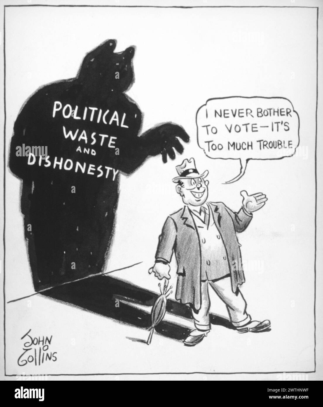 Cartoon - Shadow and Substance. John Collins (1917-2007 Stock Photo - Alamy