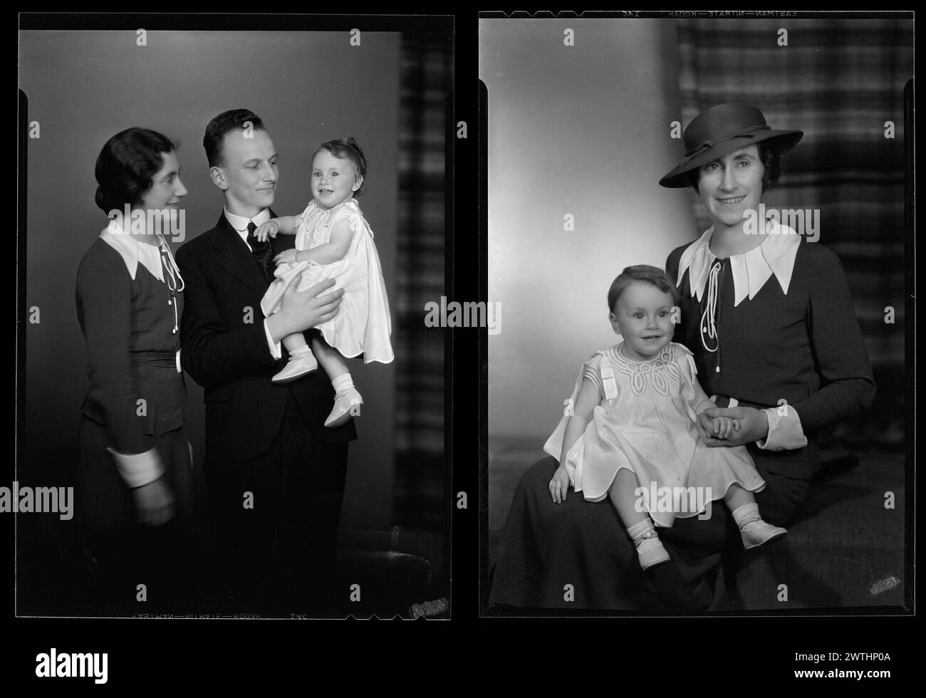 Family; inscribed 'Mrs Grant' Nitrate negatives, gelatin silver ...