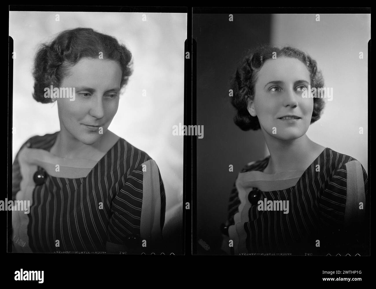 Woman; inscribed 'Miss M Shuse' Nitrate negatives, gelatin silver ...
