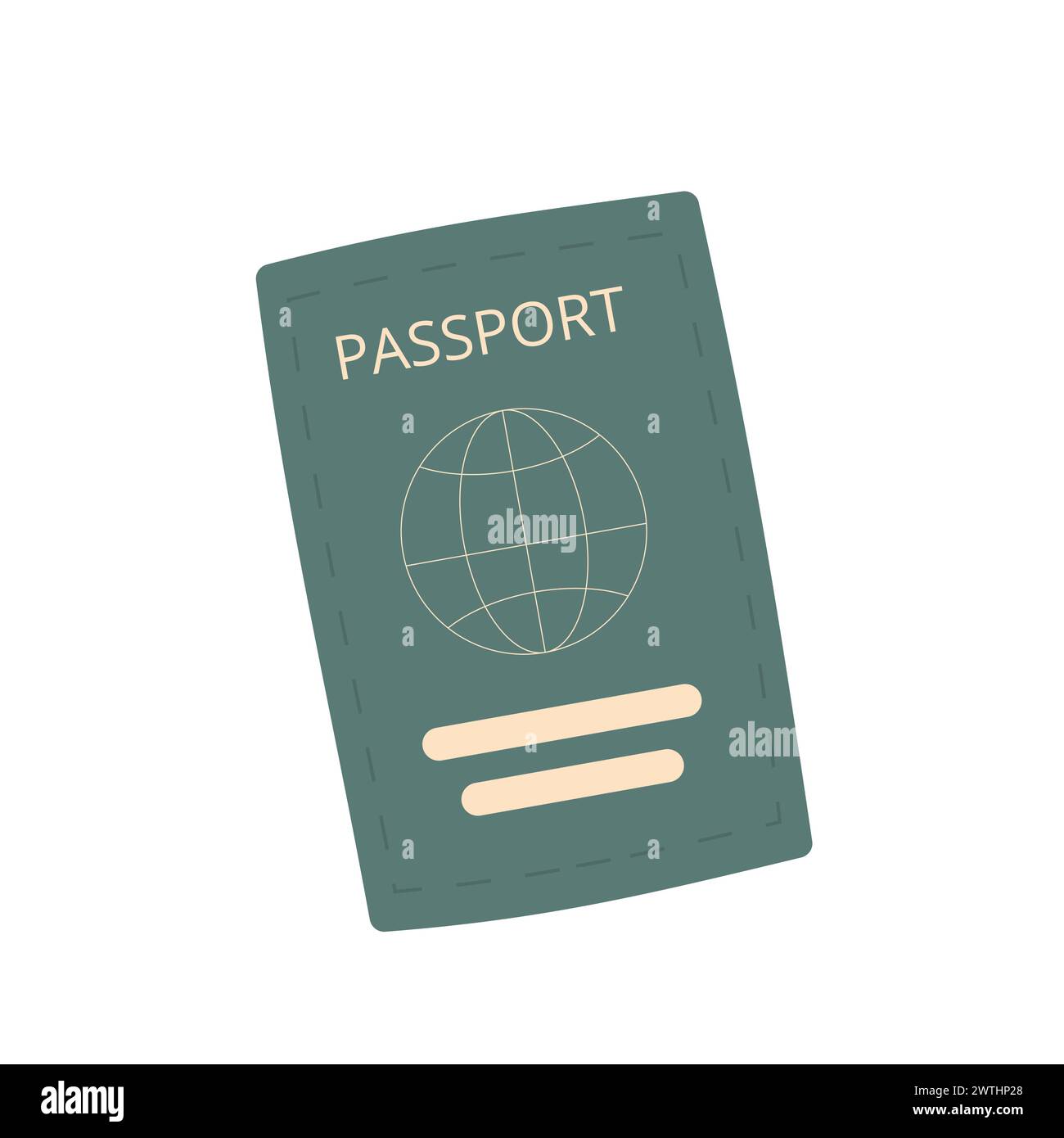 Passport isolated on white background. Vector flat illustration Stock ...