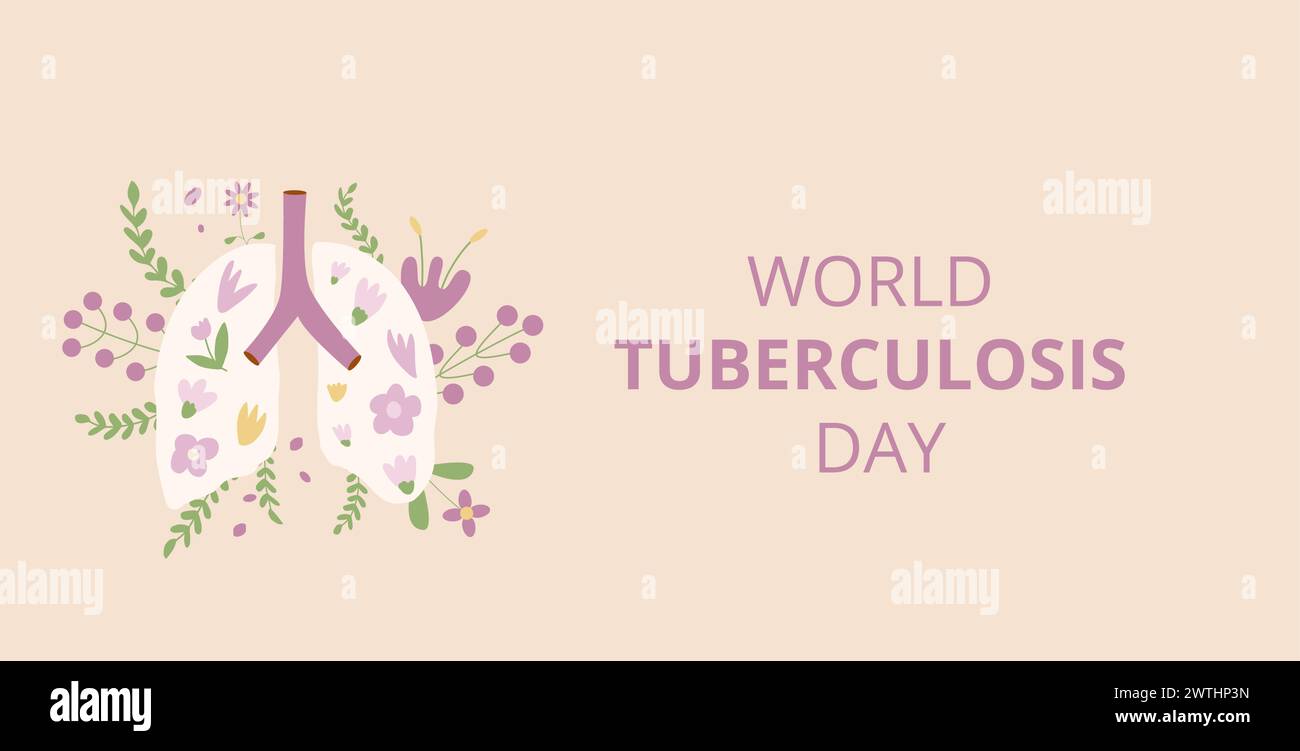 World tuberculosis day banner template. Awareness about disease. Vector ...