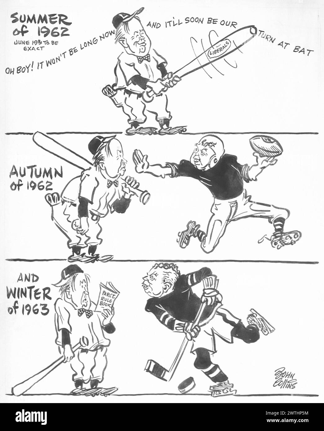Cartoon - The Changing Seasons. John Collins (1917-2007 Stock Photo - Alamy
