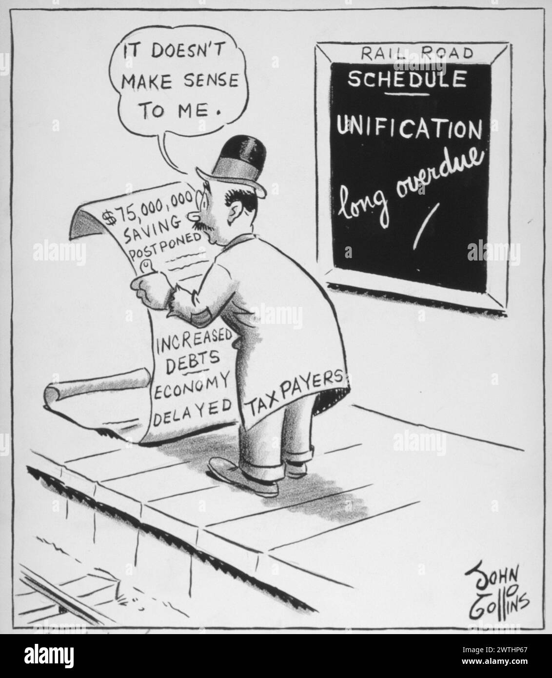 Rail road cartoon Black and White Stock Photos & Images - Alamy